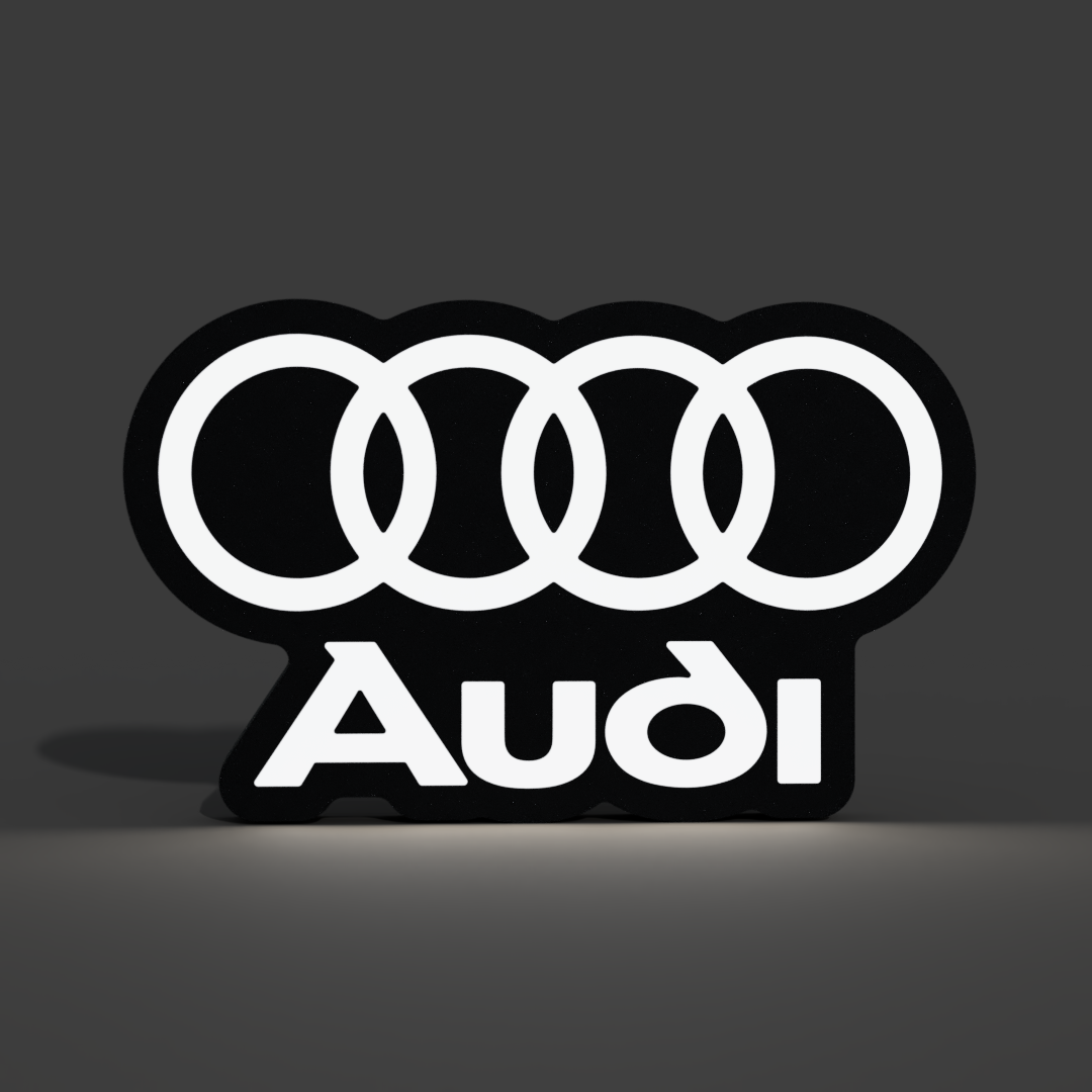Audi LED Light Box – Silhouette Edition Illuminated Logo Sign - Custom ...